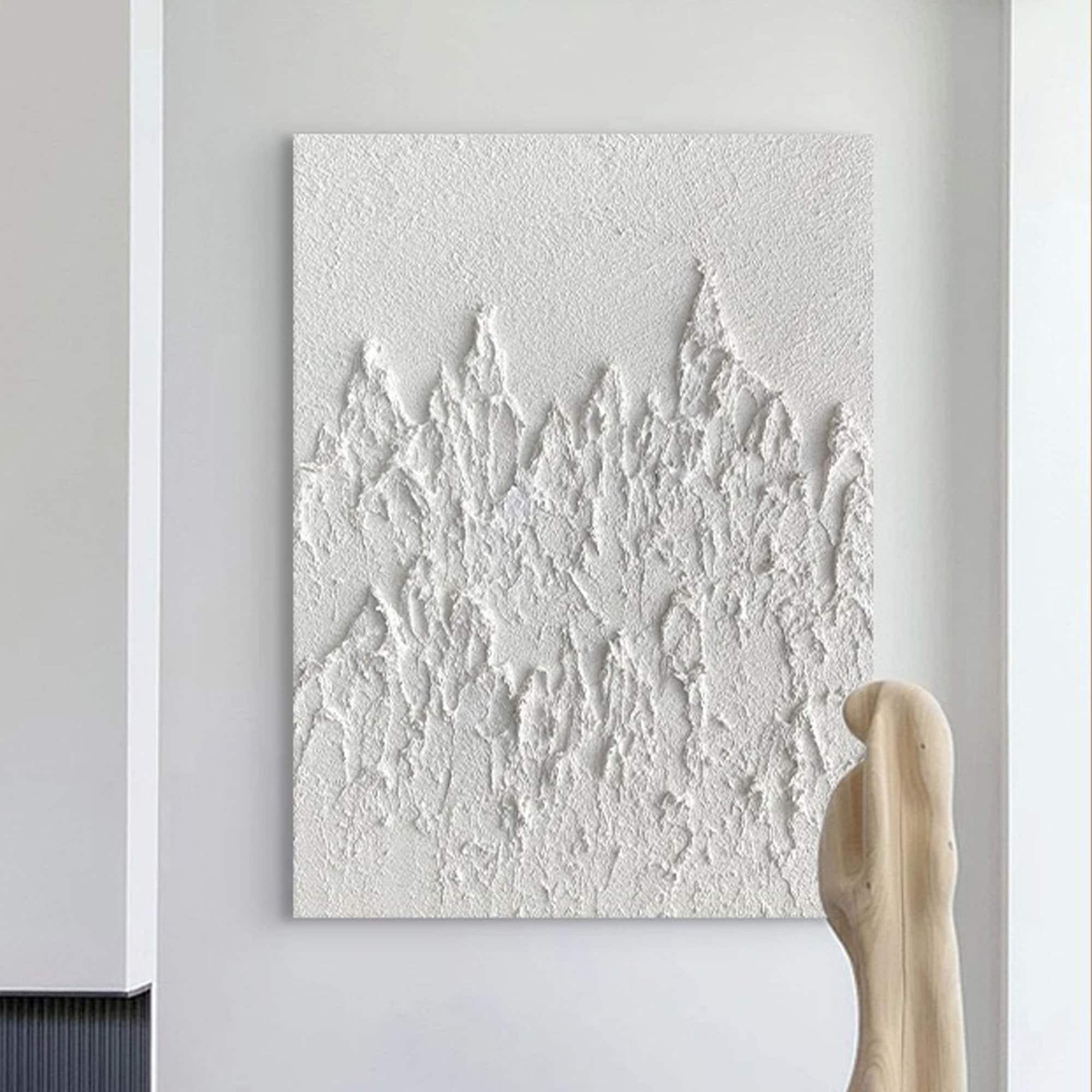 Large White Abstract Painting 3D White Textured Painting White - Etsy