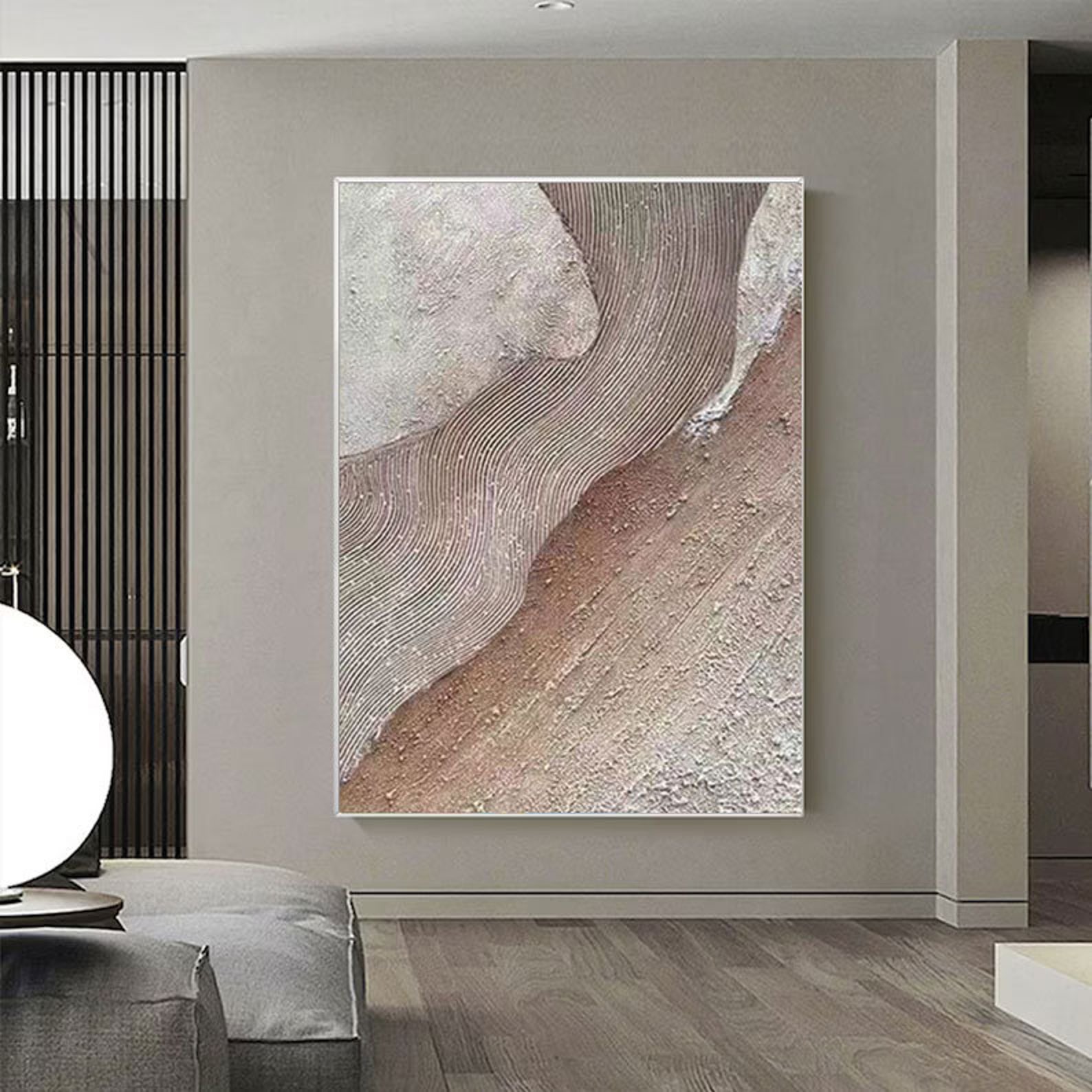 Texture Wall Art Large Oil Painting Minimalist Painting White - Etsy