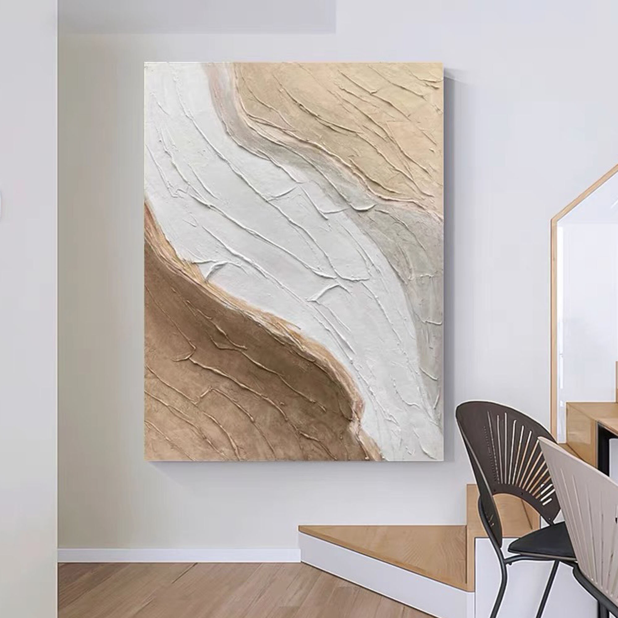 Textured Art Earth Tone Wall Art Large Oil Painting - Etsy