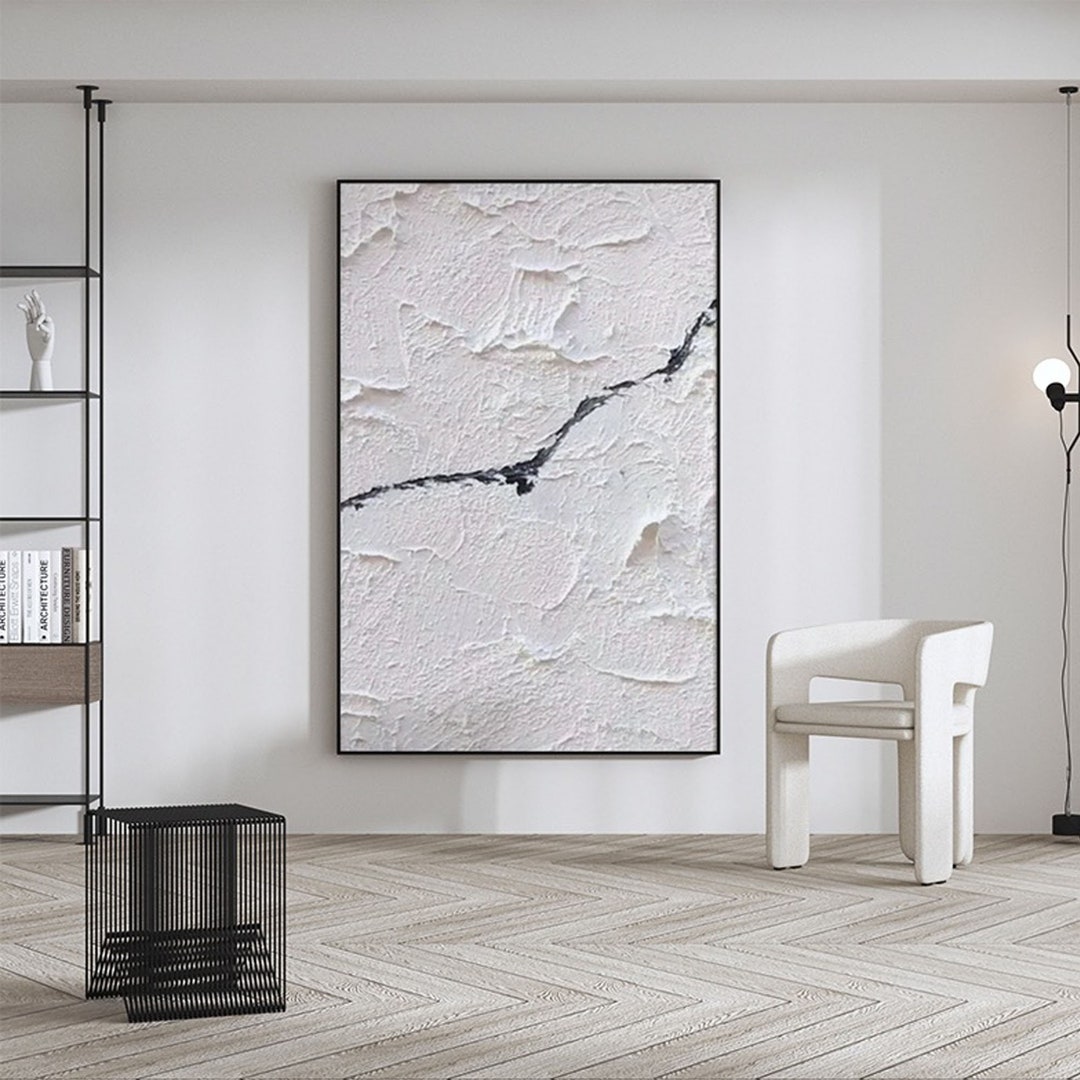 White Texture Painting Original Abstract Painting Modern White Painting ...