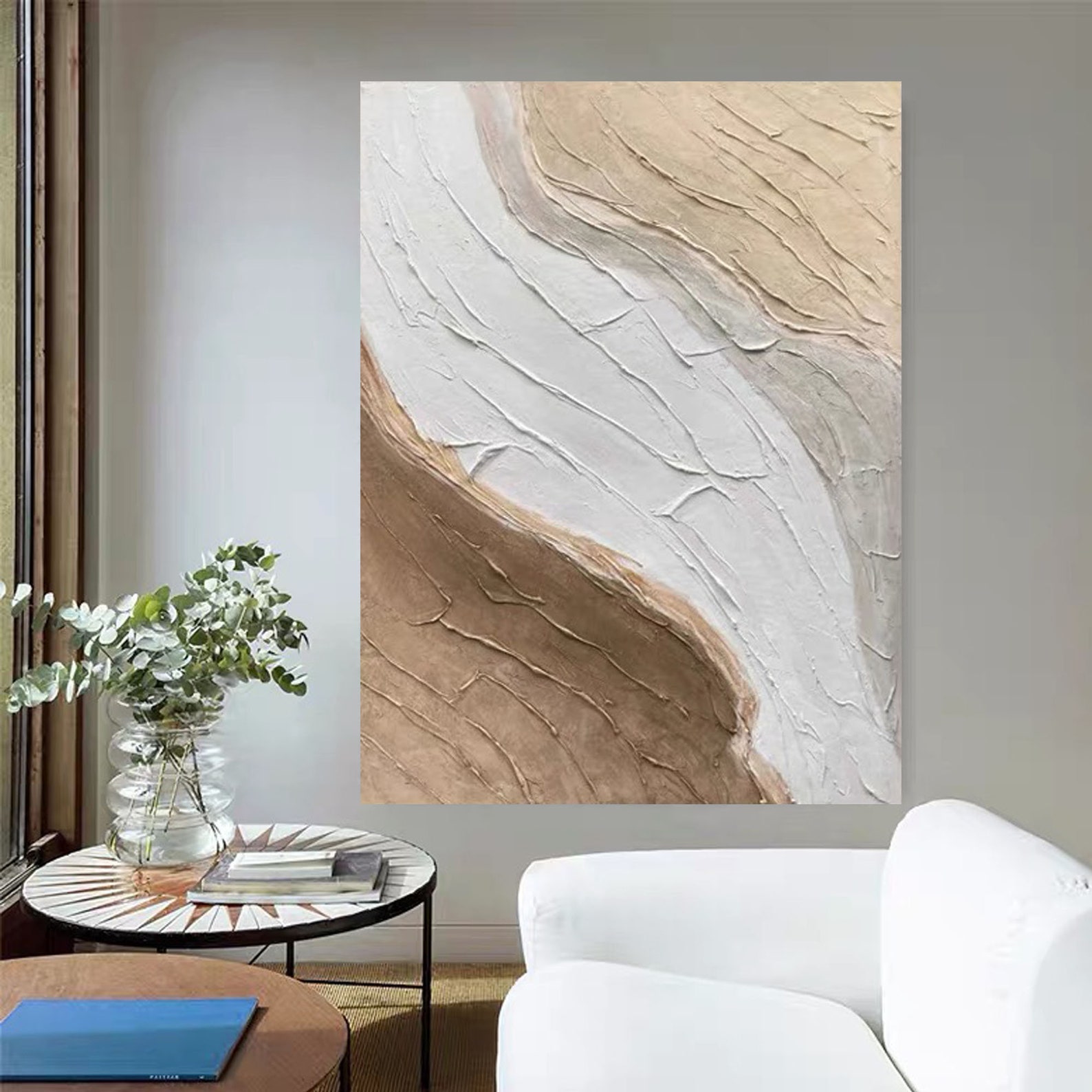 Textured Art Earth Tone Wall Art Large Oil Painting - Etsy