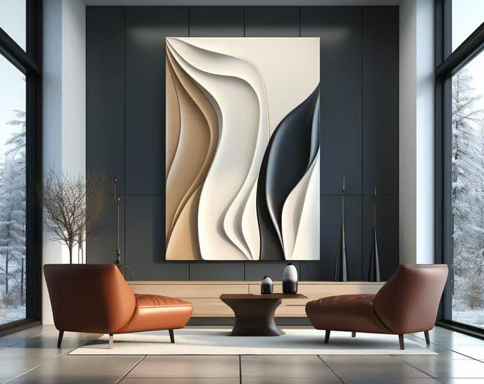 Minimalist Textured Wall Decor 3d Vision Board Wood Carving - Etsy ...