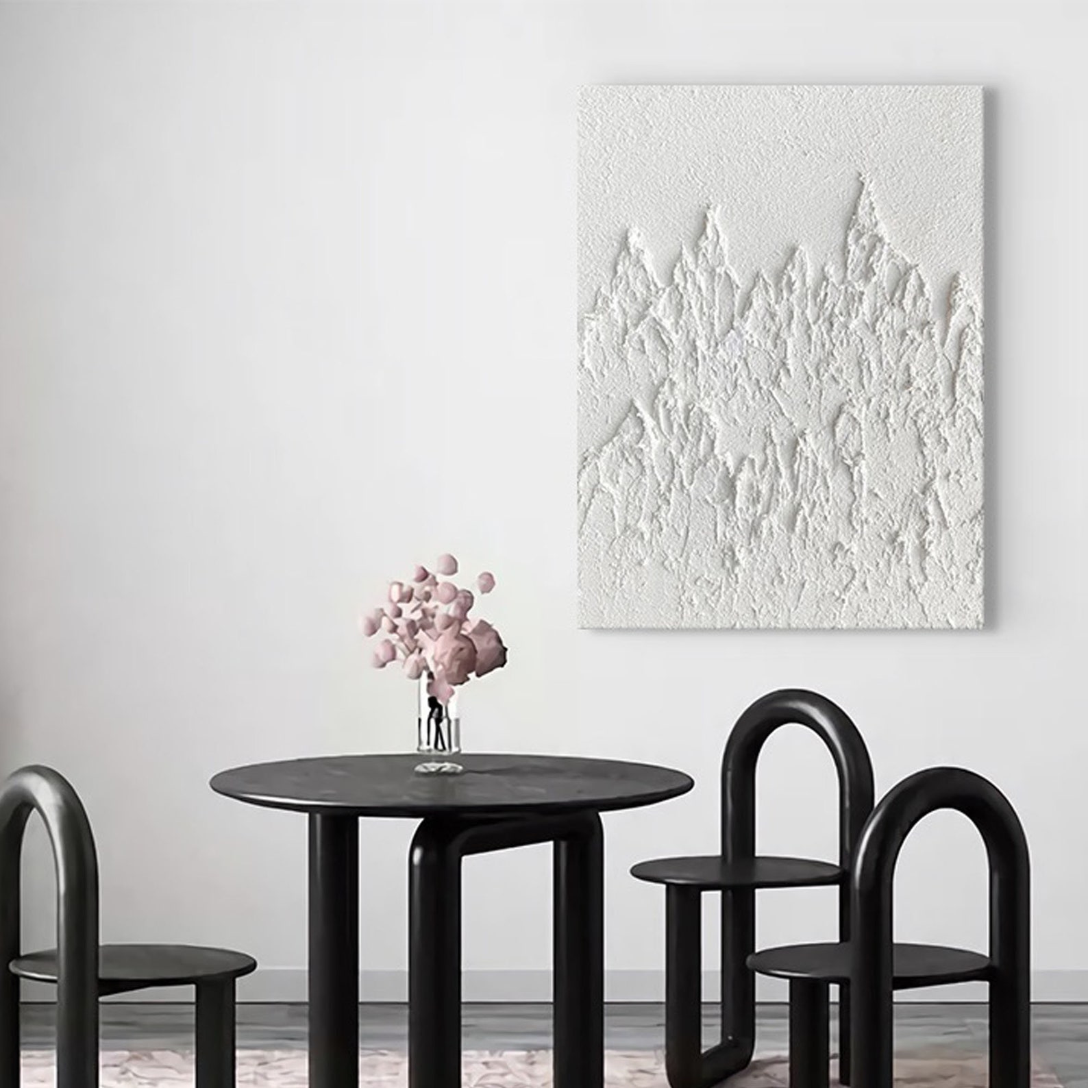 Large White Abstract Painting 3D White Textured Painting White - Etsy