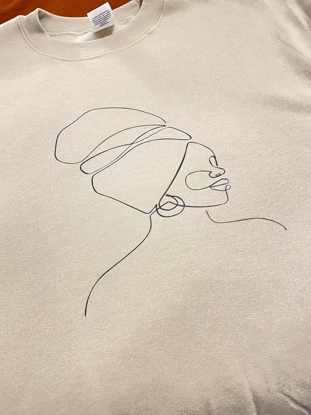 Abstract Face Sweatshirt, Line Art Sweatshirt, Minimalist Shirt, Black ...