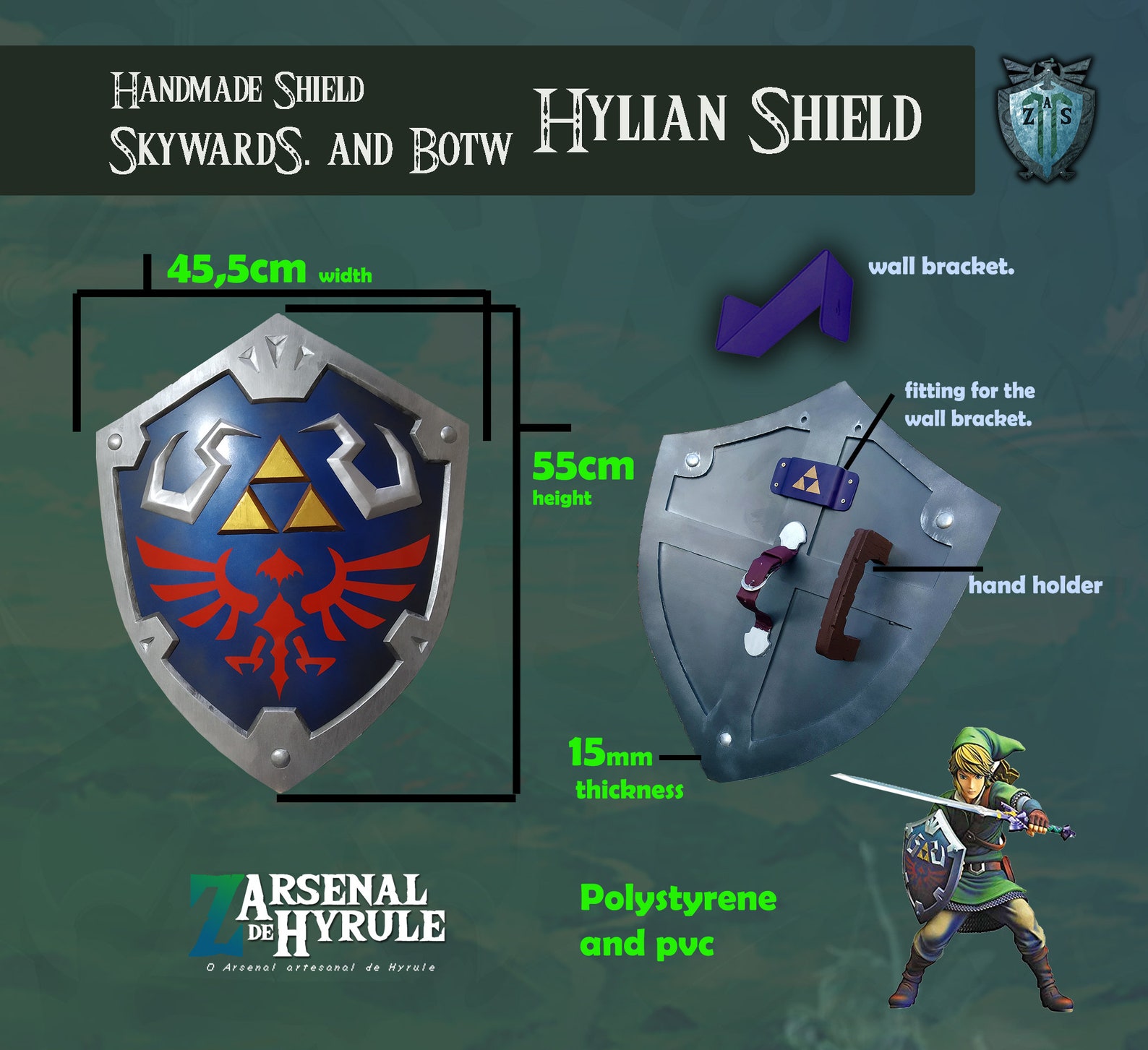 Hylian Shield Breath of the Wild and Skyward Sword Game | Etsy