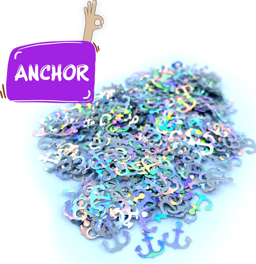 Boat Anchor Shape Glitter, Polyester Glitter, Tumblers, Slime, Deco ...