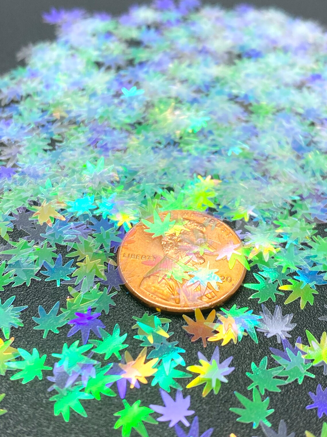 Clear Marijuana Leaf Shape Polyester Glitter Nail Art - Etsy