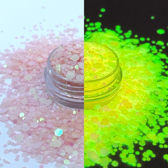 Glow in the Dark Pink Glitter Solvent Resistant Tumblers - Etsy