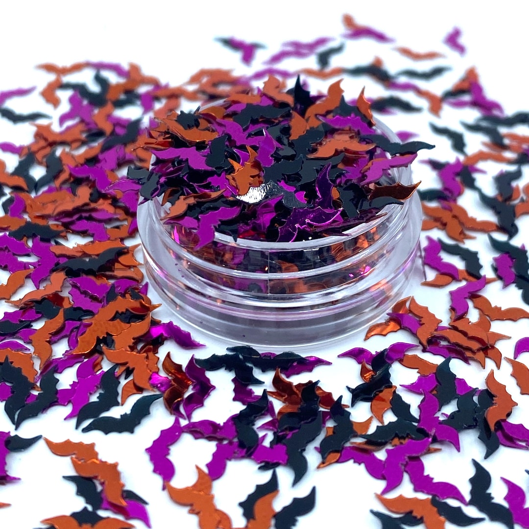 Black Bats Glitter, Polyester Glitter, Nail Art, Tumblers, Cups, Slime ...