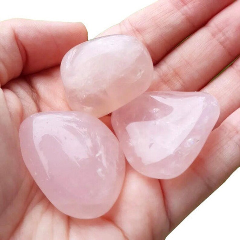 Rose Quartz Tumbled Stones Love Rose Stone Healing Crystals - Etsy