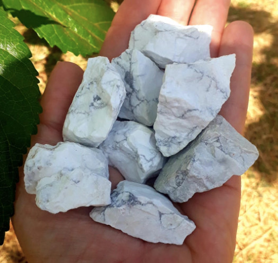 White Howlite Rough Raw Natural Stones Bulk White Howlite - Etsy