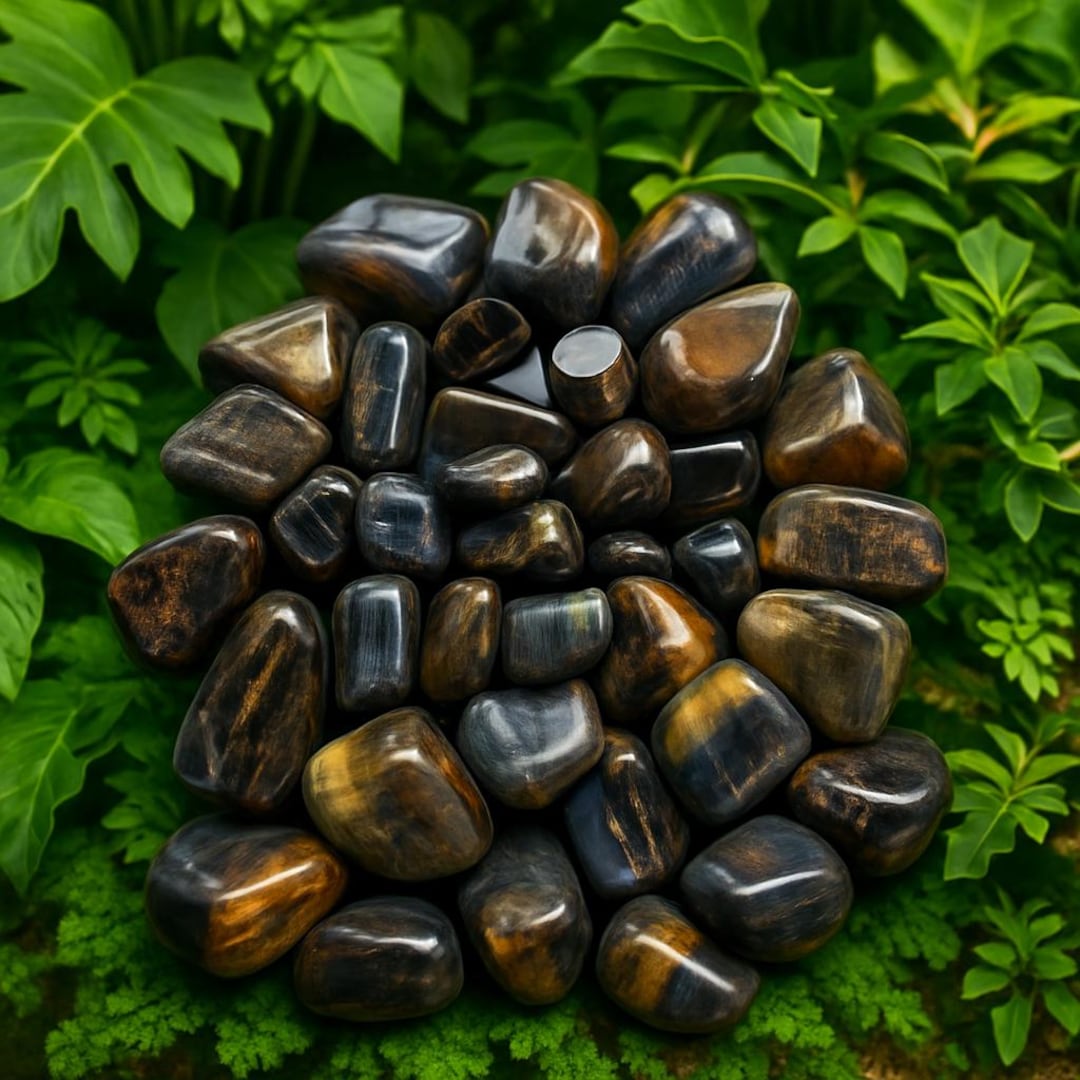 Hawk’s Eye Tumbled Stone – Polished Blue-grey Quartz for Vision ...