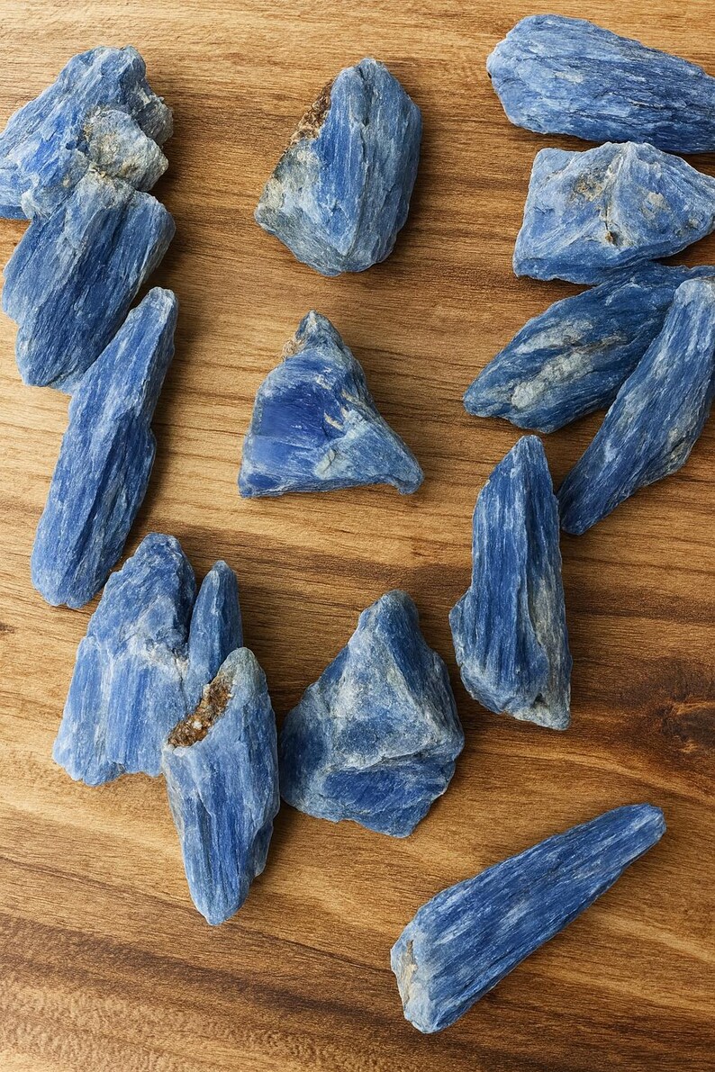 Raw Blue Kyanite Blades: Natural Healing Crystals From Brazil - Etsy
