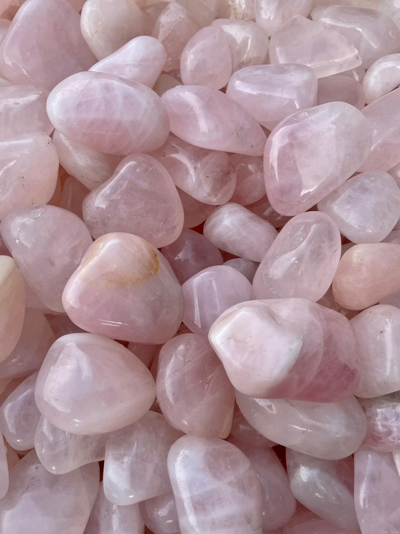 Rose Quartz Tumbled Stones Love Rose Stone Healing Crystals - Etsy