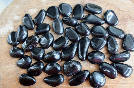 Black Obsidian Tumbled Stone Healing Crystals Protection | Etsy