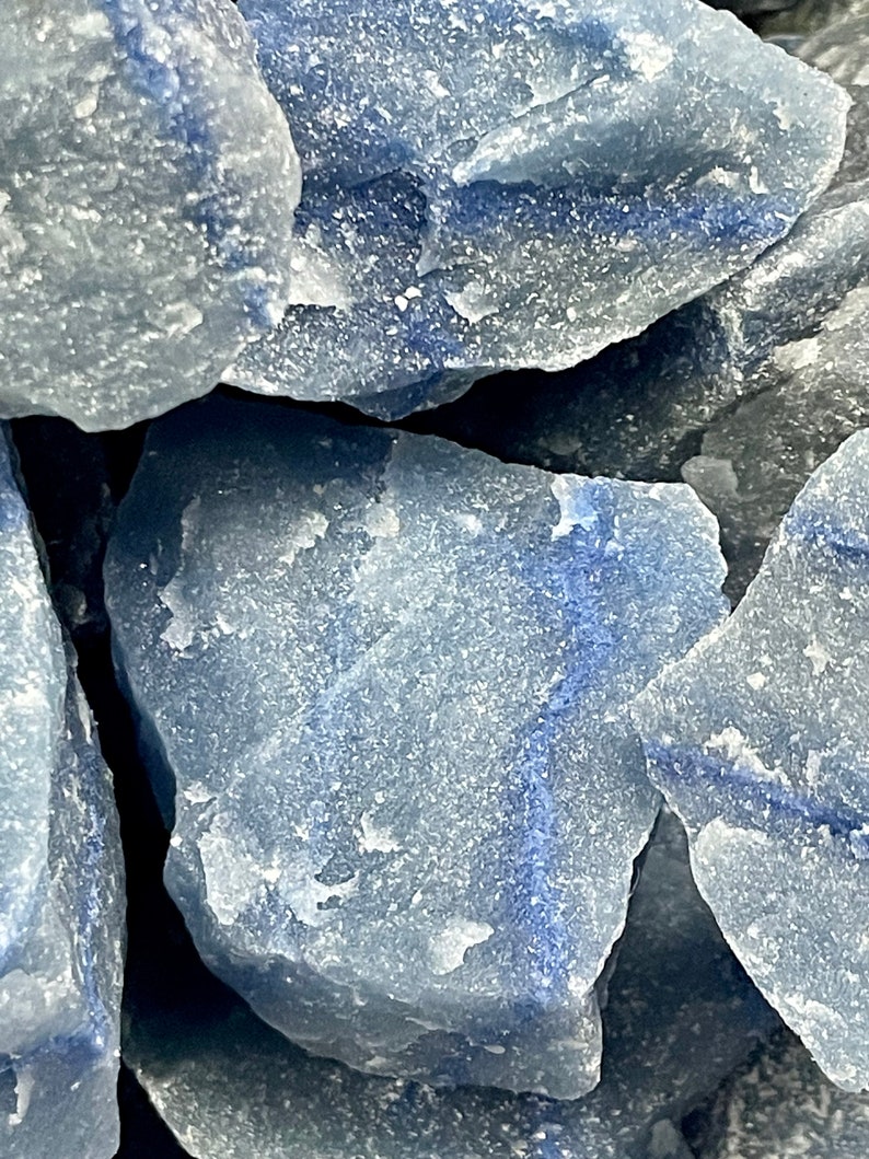Blue Quartz Rough Natural Stones: Choose 1 Lb 2 Lbs 5 Lbs or - Etsy