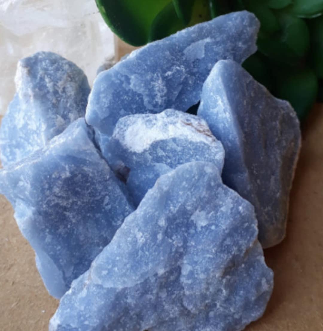 Raw Angelite Stone, Rough Stones - Raw Angelite Stone - Raw Angelite ...