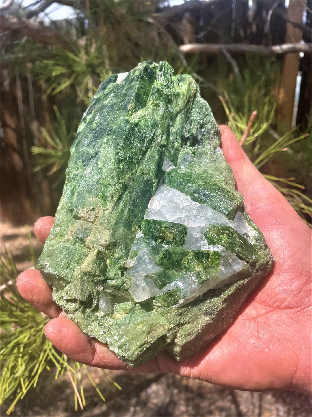 Raw Chrome Diopside Specimen: AAA Grade Healing Crystal - Etsy