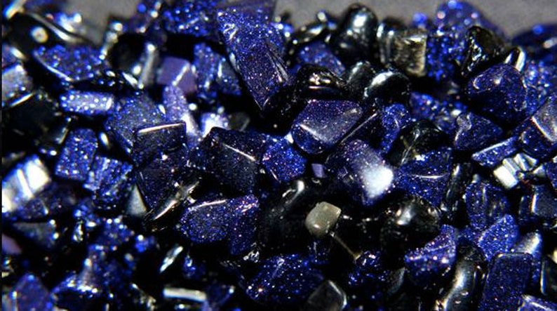 Blue Sandstone Blue Goldstone Healing Crystals Tumbled - Etsy
