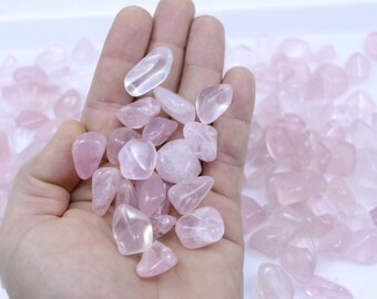 Rose Quartz Tumbled Stones Love Rose Stone Healing Crystals | Etsy