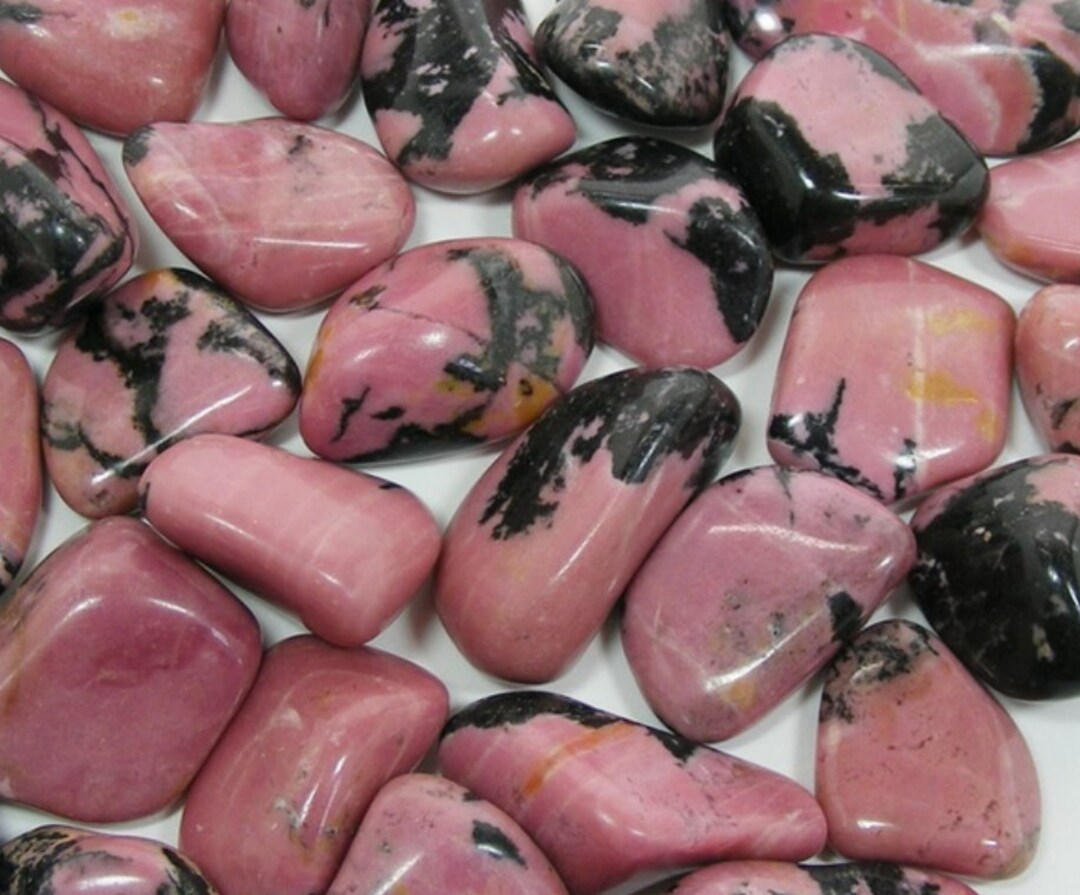 Rhodonite Tumbled Stones - Natural Rhodonite, A' Grade - Healing ...