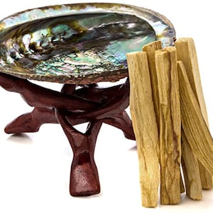 Kit Abalone Shell 4-5with Stained Wooden Tripod Stand | Etsy