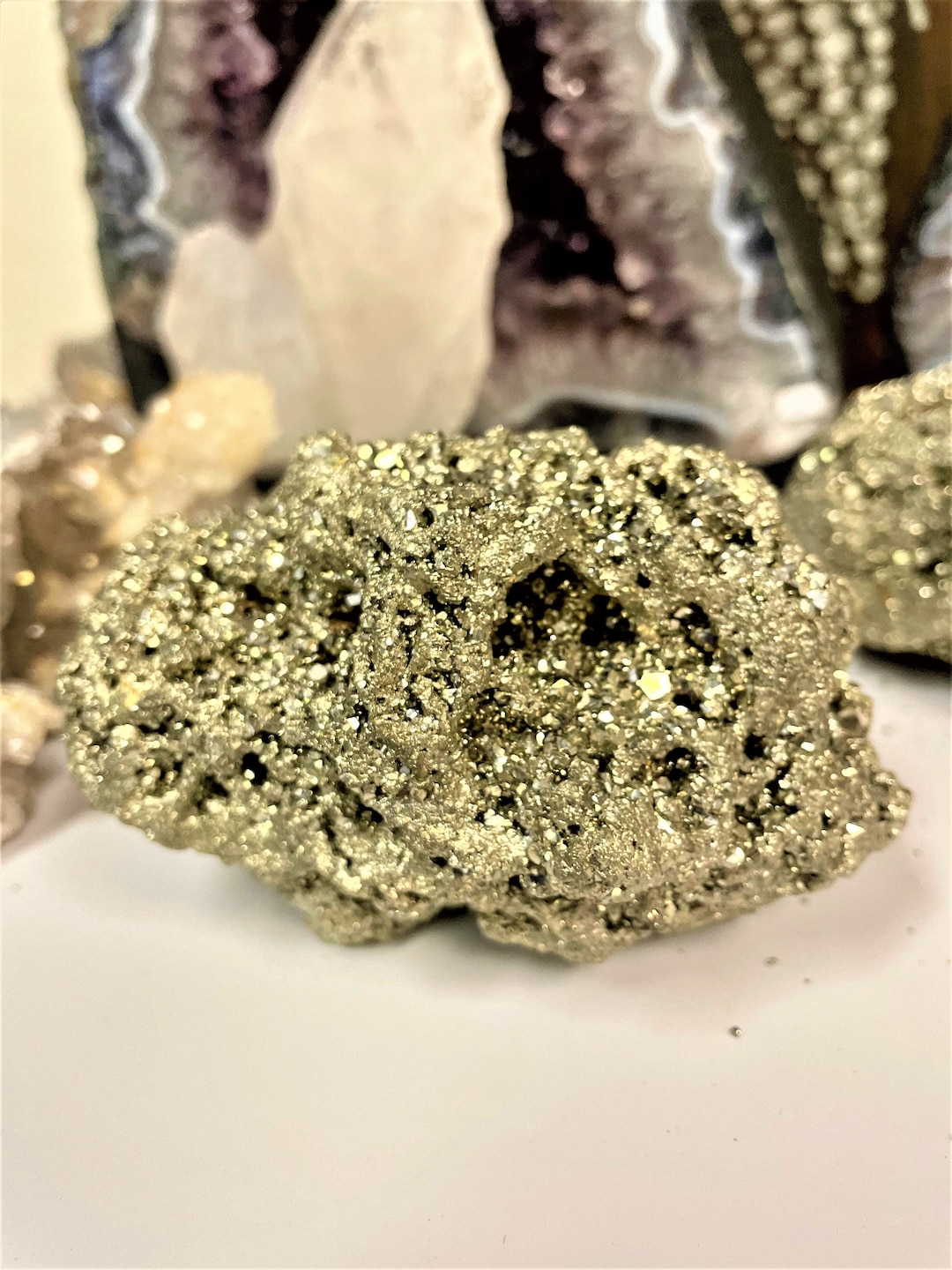 Natural Pyrite Stone - Grade AAA - LARGE Pyrite Crystal Stone, Pyrite ...