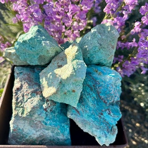 Rough Turquoise Natural Stones, Raw Turquoise Crystals) Gemstone Stone ...