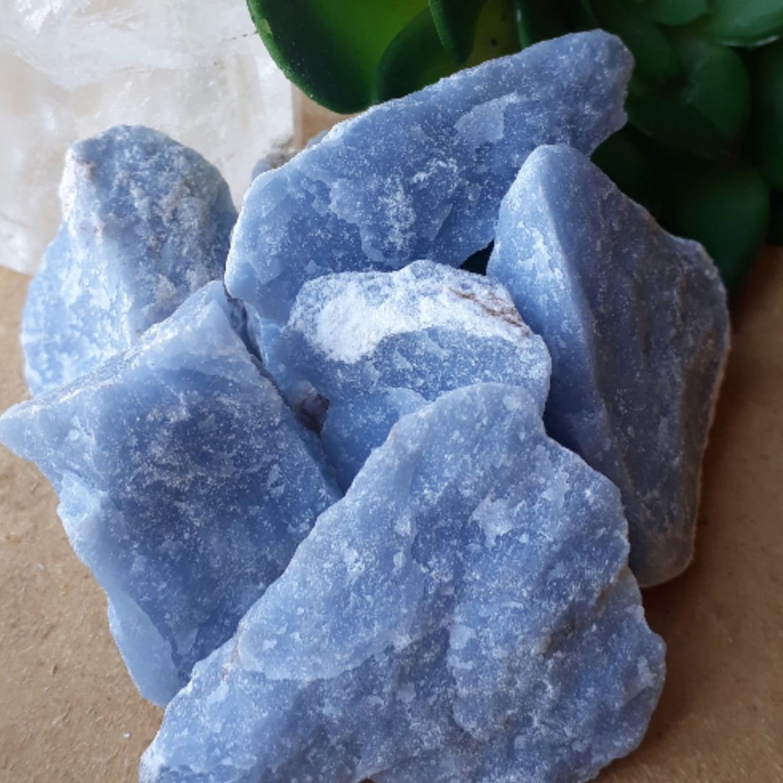 Angelite Rough Angelite Raw Stones Handmade Jewelry | Etsy