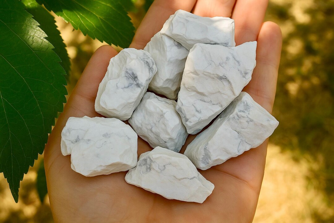 White Howlite Rough - Raw Natural Stones Bulk White Howlite, "a" Grade ...
