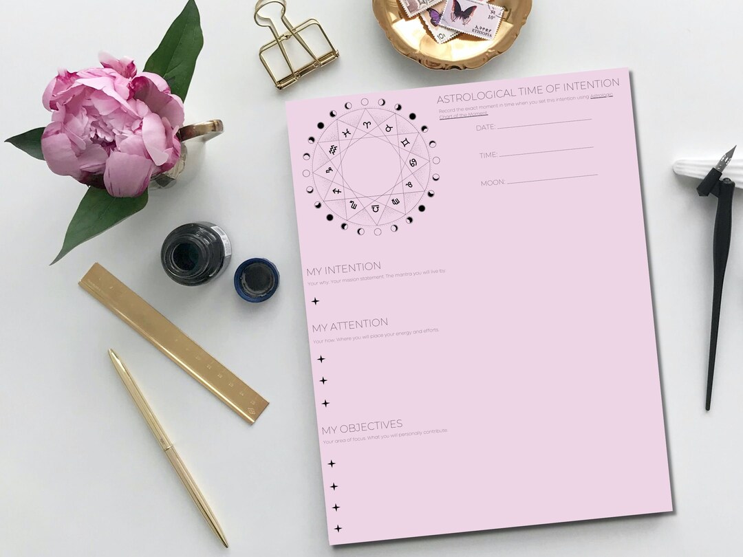 PDF Manifesting & Intention Worksheet for Individuals Instant Download ...