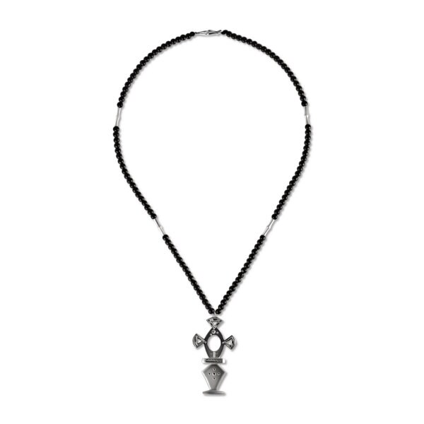 Cruz Tuareg nº4 de Plata con Collar Onix - Etsy España