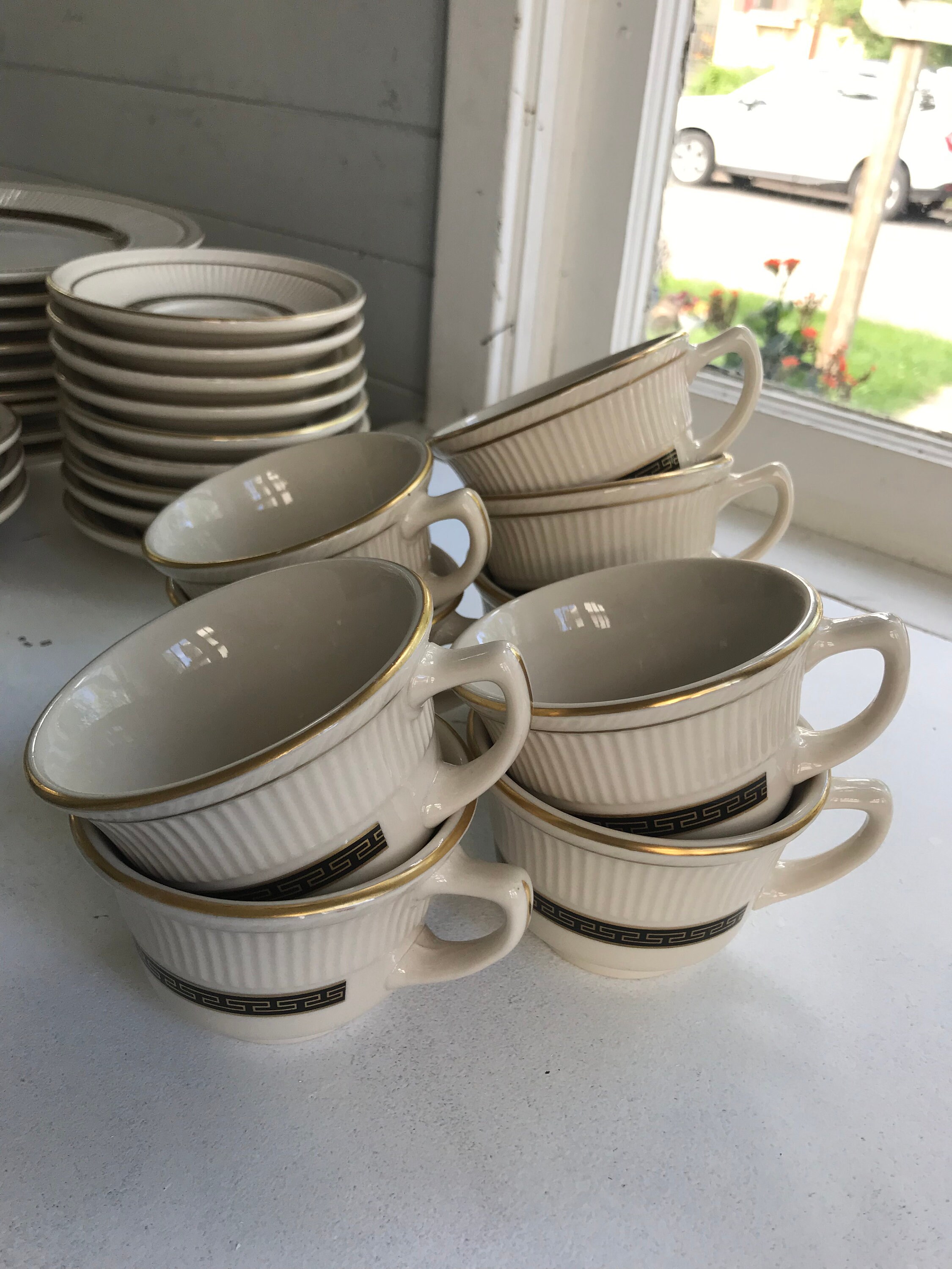 Shenango Art Nouveau Style China Greek Key Design Vintage - Etsy