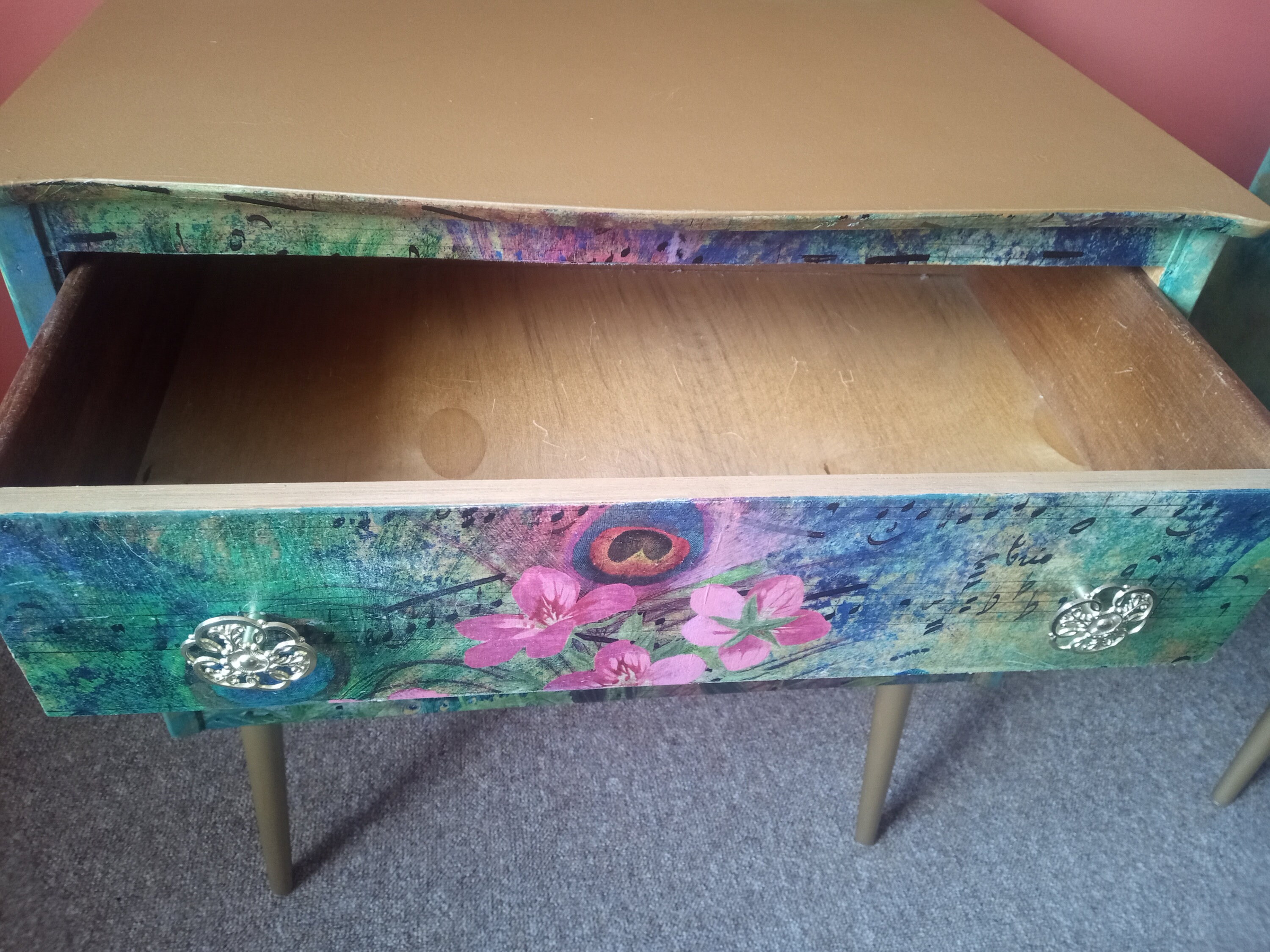 Bohemian, Peacock, Artistic, Eclectic Chest of Drawers. - Etsy UK