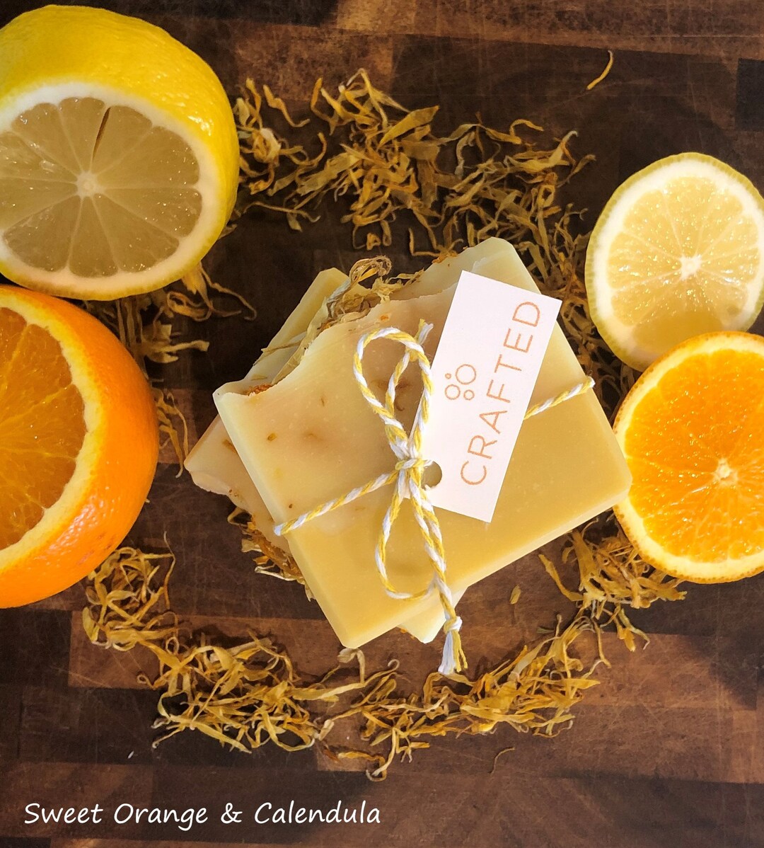 3 Sweet Orange & Calendula: Natural Soap, Vegan Soap, Handmade Soap ...