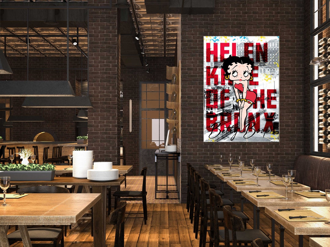 Betty Boop Style Vintage Contemporary Hd Print - Interior Design ...