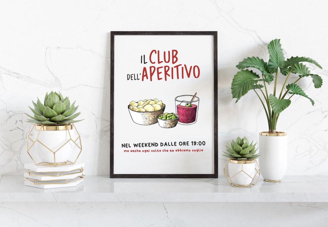 Canvas Poster With Frame ''aperitif Club'' in HD Print 30 X 40 Original ...