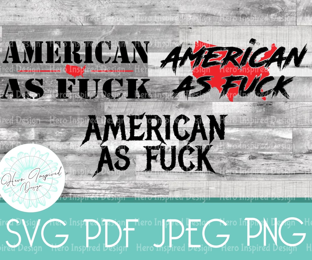 American as Fuck SVG Bundle: Patriotic Design (digital Download) - Etsy
