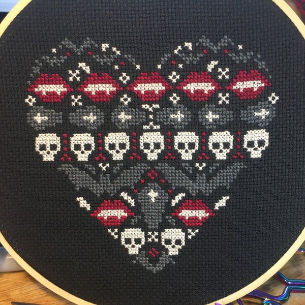 Vampire Fangs Cross Stitch Pattern - Etsy