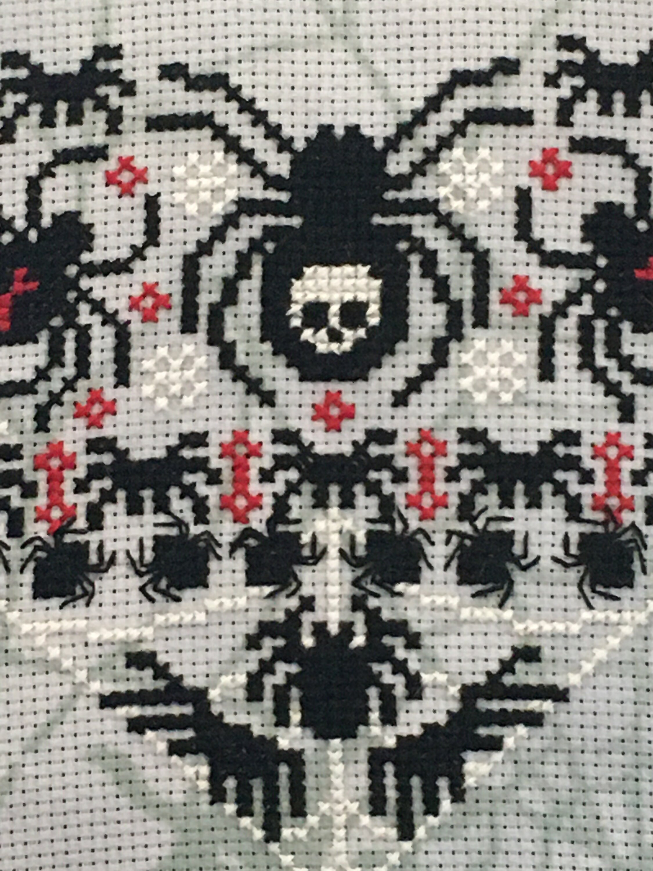 Scandi Style Spider/goth Themed PDF Cross Stitch Pattern - Etsy