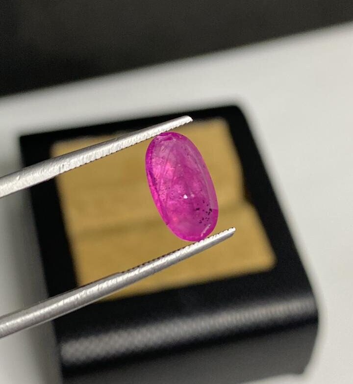 2.28 CT Unheated Ruby From Madagascar Perfect Oval Shape Facet Loose ...