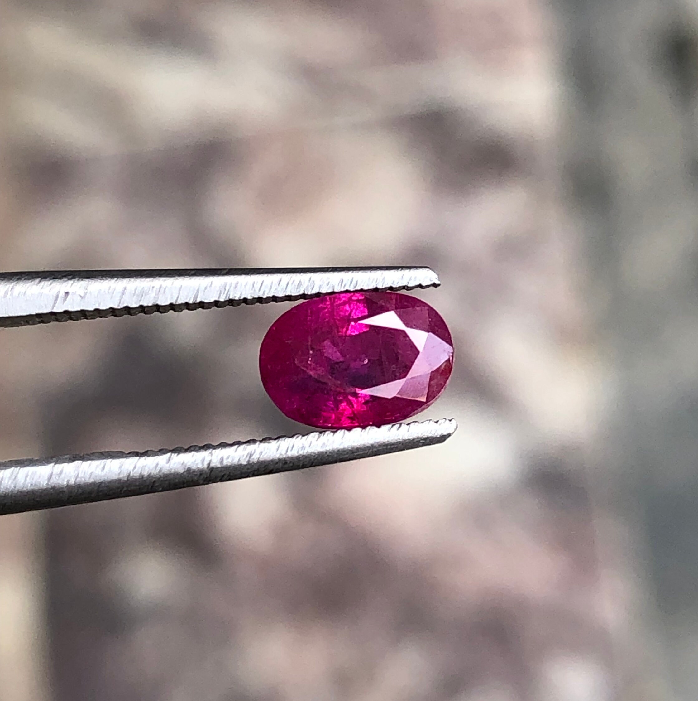 Afghan Unheated Ruby / 1.06 CT / Facet Loose Gemstone Perfect Oval ...