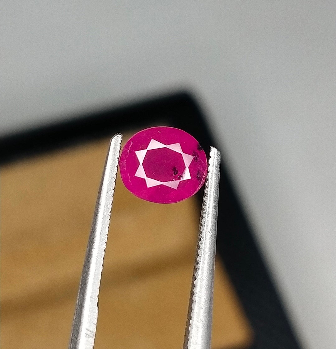 1.11 CT Natural Unheated Ruby Perfect Oval Shape Facet Loose Gemstone ...