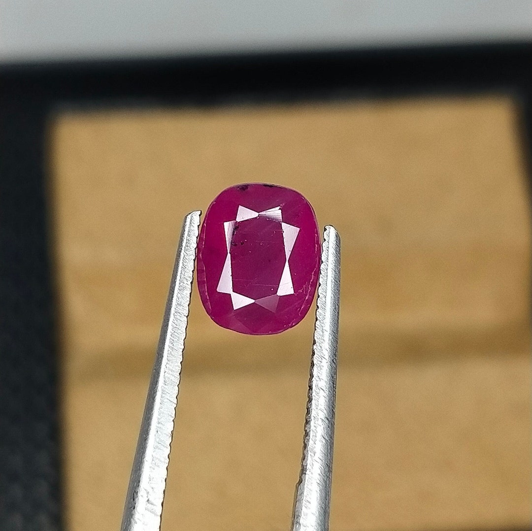 1.59 CT Natural Unheated Ruby Facet Loose Gemstone Best for Making ...