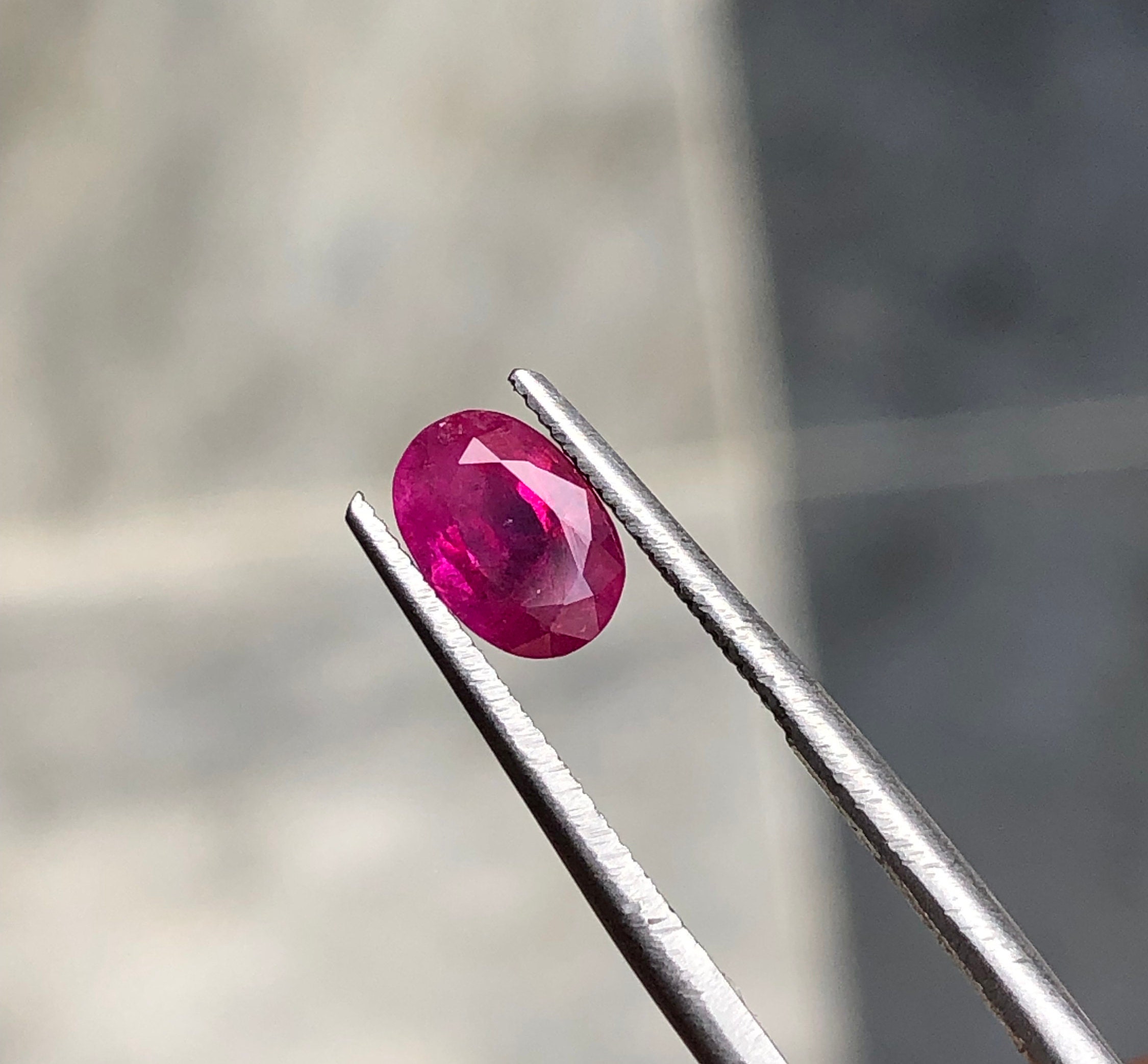 Afghan Unheated Ruby / 1.06 CT / Facet Loose Gemstone Perfect Oval ...