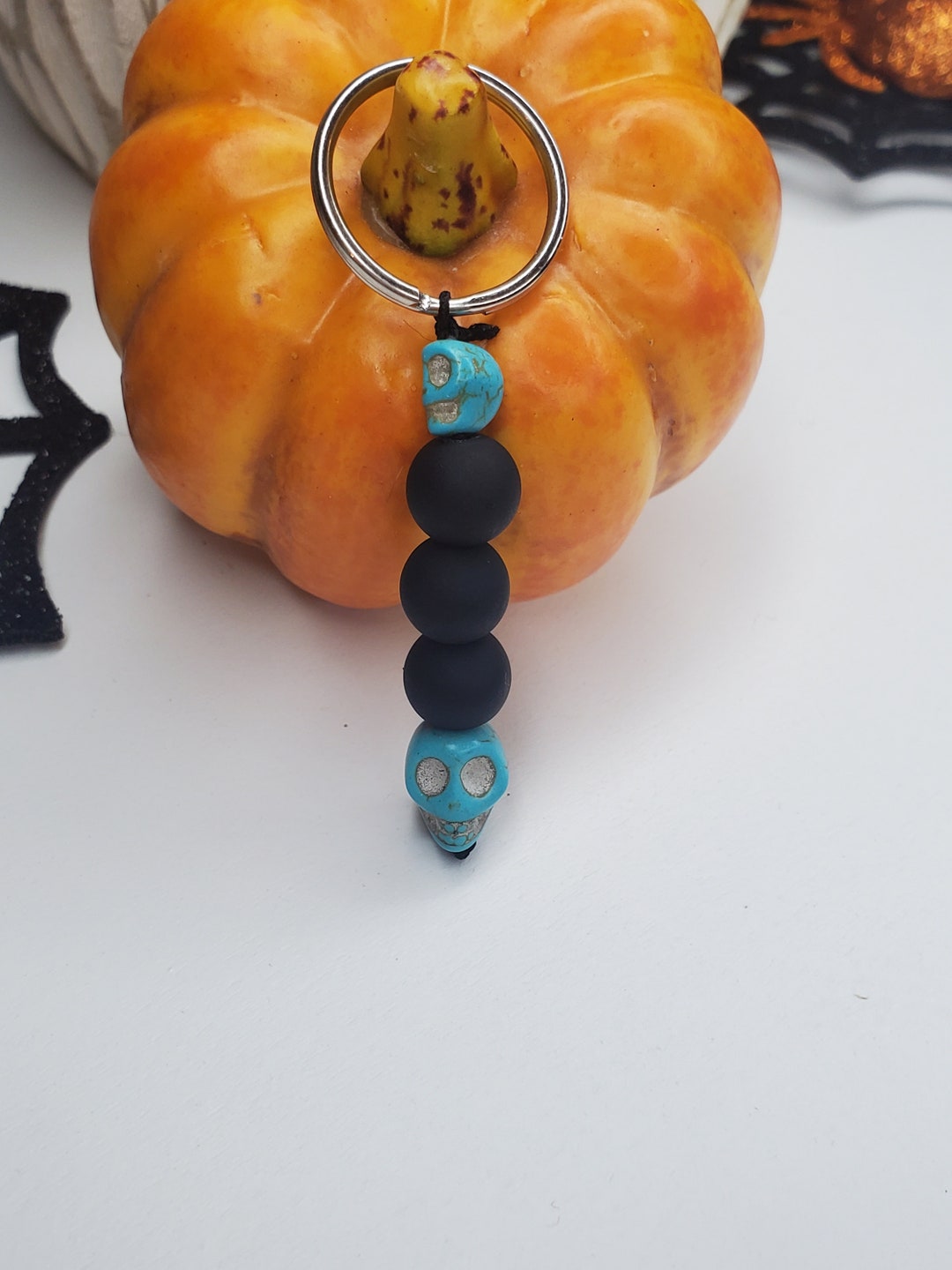 Blue Skull Keychain - Etsy