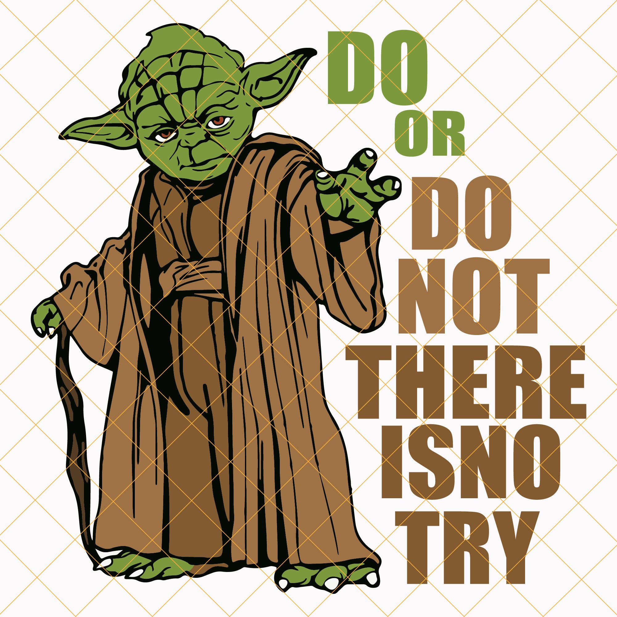 Star Wars Quote svg Do Or Do Not There Is No Try svg Yoda | Etsy