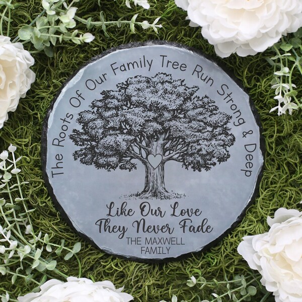 Family Tree Garden Stone - Etsy