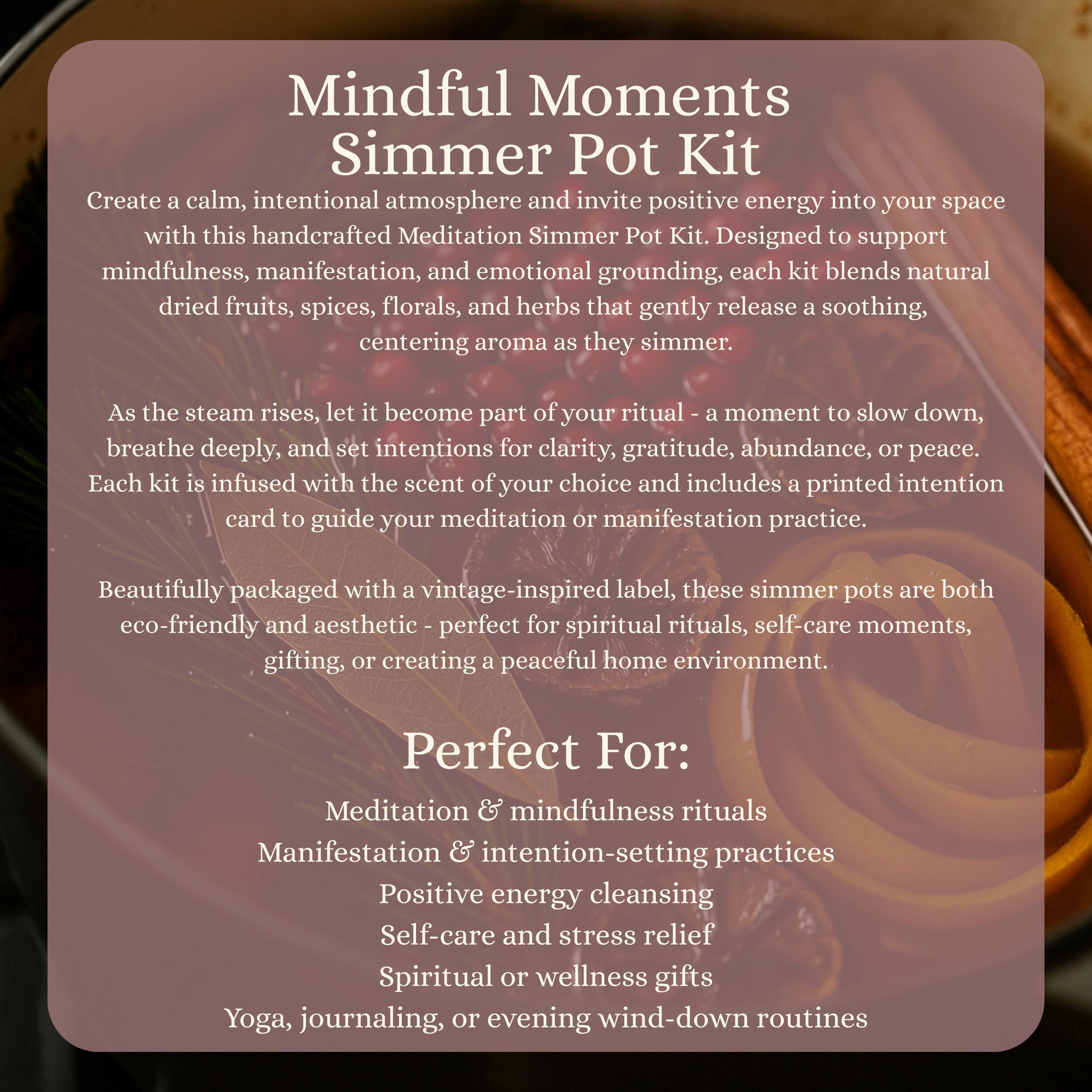 Meditation Simmer Pot - Positive Thinking, Intention Manifesting ...