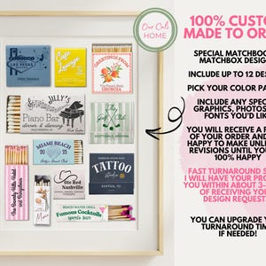 Custom Matchbook Art, Matchbook Poster, Personalized Matchbox Gift ...